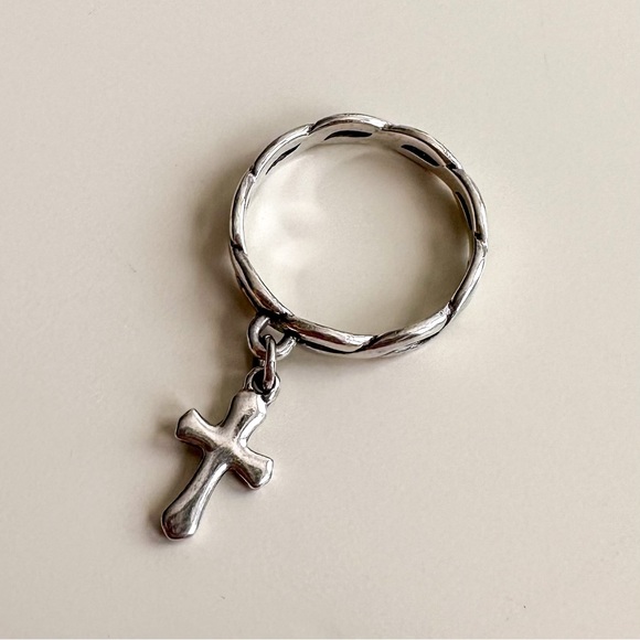 James Avery | Jewelry | James Avery Twisted Dangle Band With Cross Charm | Poshmark